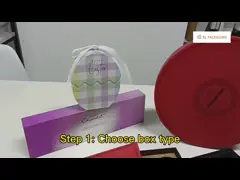 rigid purple chocolate gift packing box dessert holding magnetic closure gift box
