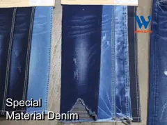 Tela falsa ligera de los vaqueros de la capa doble del super suave de la tela del dril de algodón de 8,3 onzas que hace punto