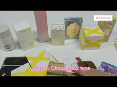 Luxe papier opvouwbare kaartdoos Lipstick Cosmetische serumfles Verpakking Eco-vriendelijk