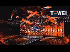 Aluguer de tela LED Large Led Stage Curtain Screen P2.9 Mobile Led Screen Aluguer para eventos