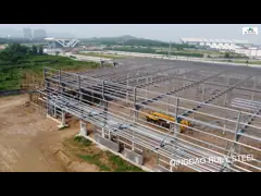 modern steel structure factory building with mezzanine metal workshop construction