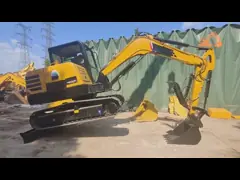 compact mini sany sy60c used excavator with hydraulic thumb clamp quick connection