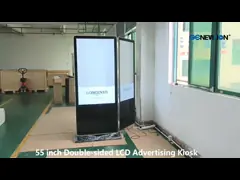 65inch double side lcd screen advertising sign video player kiosk digital signage with remote managi