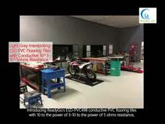 esd interlocking pvc garage flooring 10 ohm esd flooring tiles