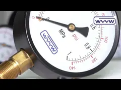 Bourdon tube 100mm 10bar 7bar air maometer G1/2 1.6%FS lower connection dry pressure gauge