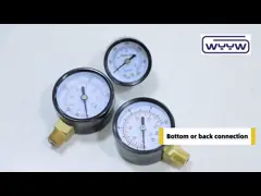 Black Steel Economy Pressure Gauge Dural Scale 50mm Air Pressure Gauge Meter
