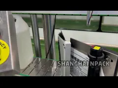 npack plc control automatic two sides labeling machine for round and square plastic bottles