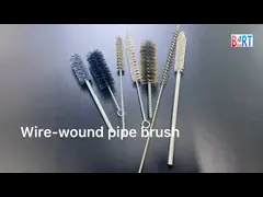 stainless steel wire spiral cleaning brush brass wire pipe brush abrasive nylon tube brush