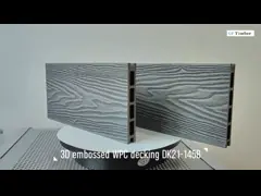 direct factory 3d embossed wood grain wpc decking patio anti-slip outdoor flooring