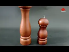 elegant wooden salt and pepper grinders with ceramic core