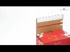 corrugated tear strip box custom logo zipper tear open packaging self seal paper box