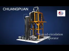 Evaporatore a circolazione esterna forzata a risparmio energetico per una capacità di 500-20000L/H/intervallo di temperatura inferiore a 90°C