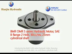 bmr omr s series hydraulic motor sae b flange 2 hole 80cc/rev 25mm cylindrical shaft