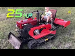 25hp mini paddy crawler construction equipment power tiller walking tractor with diesel engine