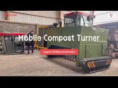 crawler compost turner for making nutrient organic fertilizer