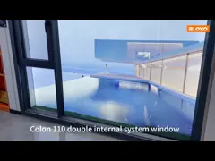 double glazing tempered glass aluminium tilt and turn windows