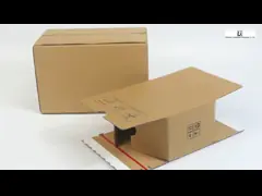 custom logo brown kraft paper corrugated folding zipper products packaging shipping mailer box