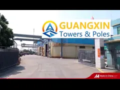 4-legged self supporting mobile steel tower 30m to 70m hot dip galvanized pole