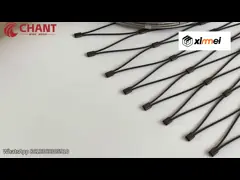 sus304 black oxide wire rope mesh 1.2mm-4.0mm ferruled and knotted type