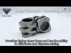 melting zone extruder kneading block 30 degree  45 degree 60 degree angle