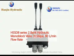 hssd8 series 2 bank hydraulic monoblock valve 31.5mpa 80 l/min flow rate