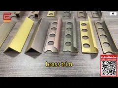 Perfilo di angolo esterno in ottone 12 mm Piastrelle quadrate Fresco di bordo Striscia resistente alla corrosione
