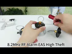 supermarket retail store eas 8.2mhz security hard tag rf with 170mm wire