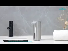 Dispensatore di sapone in acciaio inossidabile senza sensore a contatto Dispensatore automatico di sapone ricaricabile per bagno