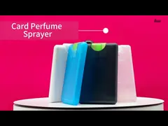 card 20ml iso 8317 plastic perfume bottle with sprayer cap