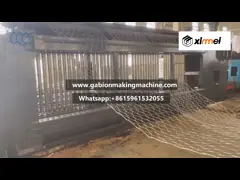galvanized or pvc coated gabion machine wire diameter 2.0-4.0mm mesh length 30-50mm