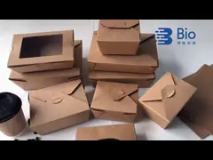 Biologisch abbaubare große Muschelschalen-Essensbox zum Mitnehmen Warme Speisensalat Papierverpackungskiste