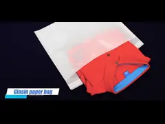 100% fully biodegradable white translucent paper bags for sock clothes packaging