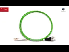 lc upc to fc upc fiber optic patch cable duplex om5 multimode ofnr 2.0mm lime green
