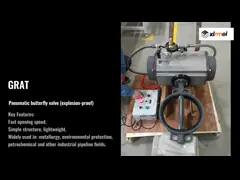 stainless steel triple eccentric pneumatic butterfly valve high performance