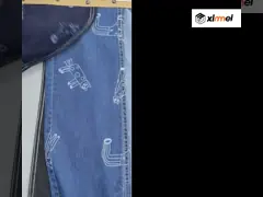 animal printed light weight denim fabric for kids jeans jacket or shirt