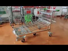 supermarket warehouse logistics trolley movable folding for transporting goods