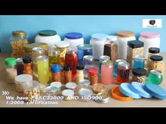 cheap transparent plastic clear pet jars can for food with screw pp cap