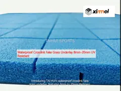 waterproof crosslink fake grass underlay 8mm-20mm uv resistant