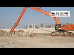 zx870lc excavator long reach boom with 1.2cbm rock bucket for heavy duty work condition