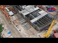 Struttura in acciaio struttura di costruzione telaio in metallo per autobus / stazione ferroviaria