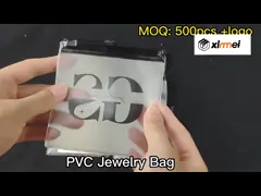 customized pvc plastic jewelry pouch bags transparent with zipper