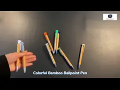 creative promotional bamboo wood pen 1.0mm environmently retractable ballpoint pen