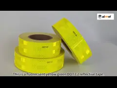 waterproof fluorescent yellow green dot tape for heavy duty vehicles