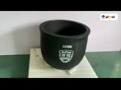 150kg capacity zinc melting crucible chemical resistance round industrial carbide