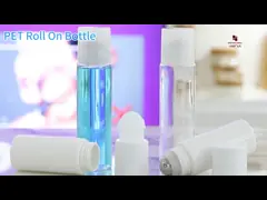 PET43-170ML Recyclable White PET PCR Plasitc Bottle With Metal Roller Ball For Pain Relief