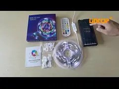 Lâmpadas de banda de LED USB Remote inteligente Bluetooth Música 5050 Light Strip Set