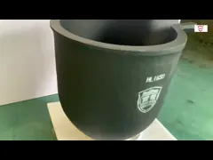 safety silicon carbide pure graphite crucible oxidation resistance with pouring nozzle