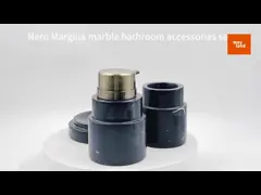 nero margiua marble bathroom accessories sets with step based bronze parts