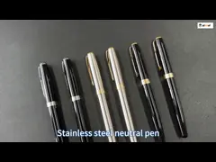 stainless steel signature neutral pen business metal roller pen 0.7mm