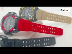 Logo personalizzato Digital Black Quartz Wrist Watch con chiusura a guinzaglio Spessore della cassa 10 mm